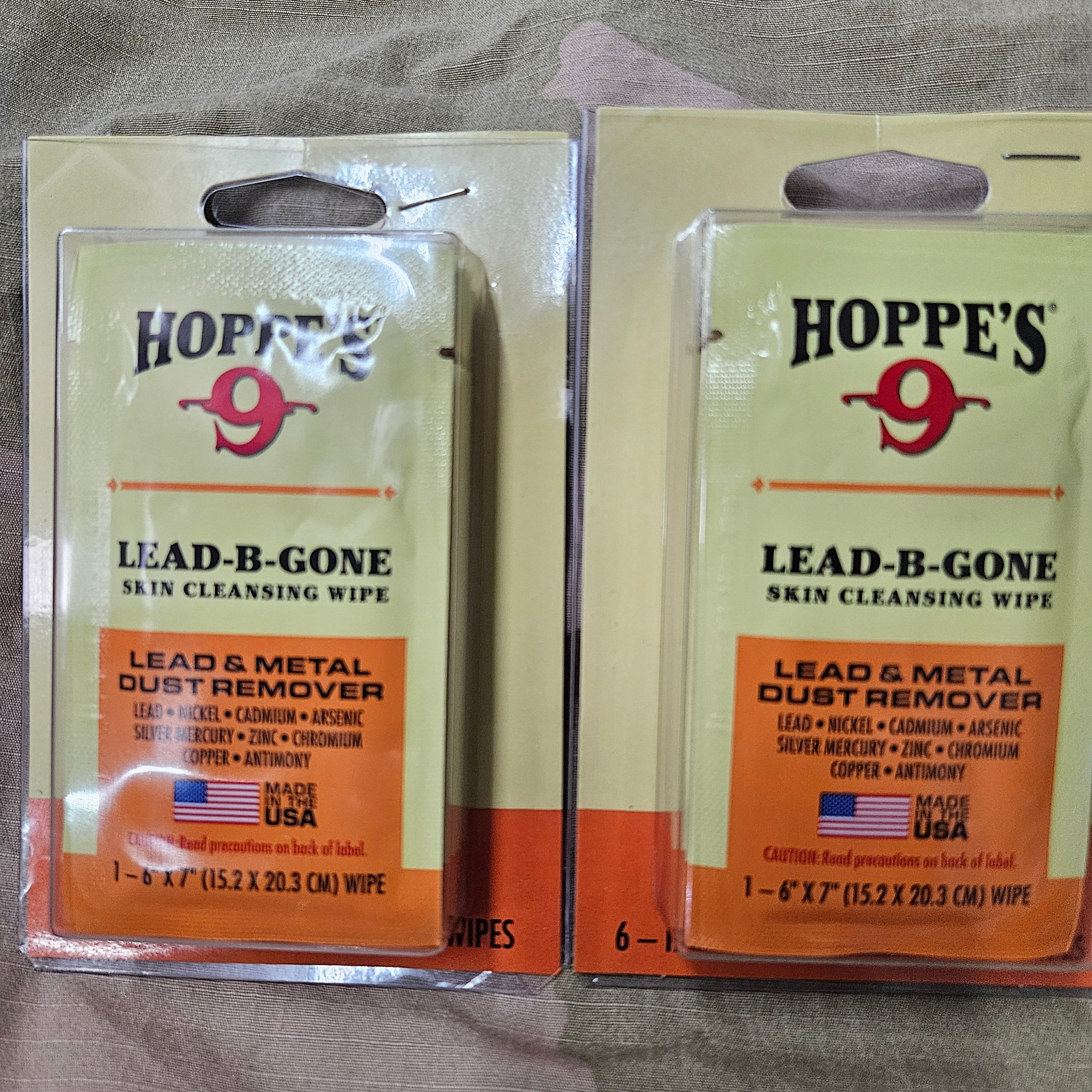 HOPPE'S 9 LEAD-B-GONE skin cleansing wipes – Pool Military Surplus
